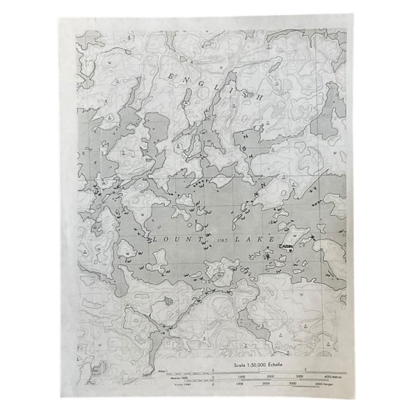 Art | Vintage Topographic Map Lount Lake Ontario Canada 15k Scale 1950s ...